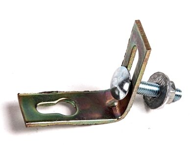 Подвеска мебельная угловая 45х45х15х2мм с крепежом, цвет радужный цинк.