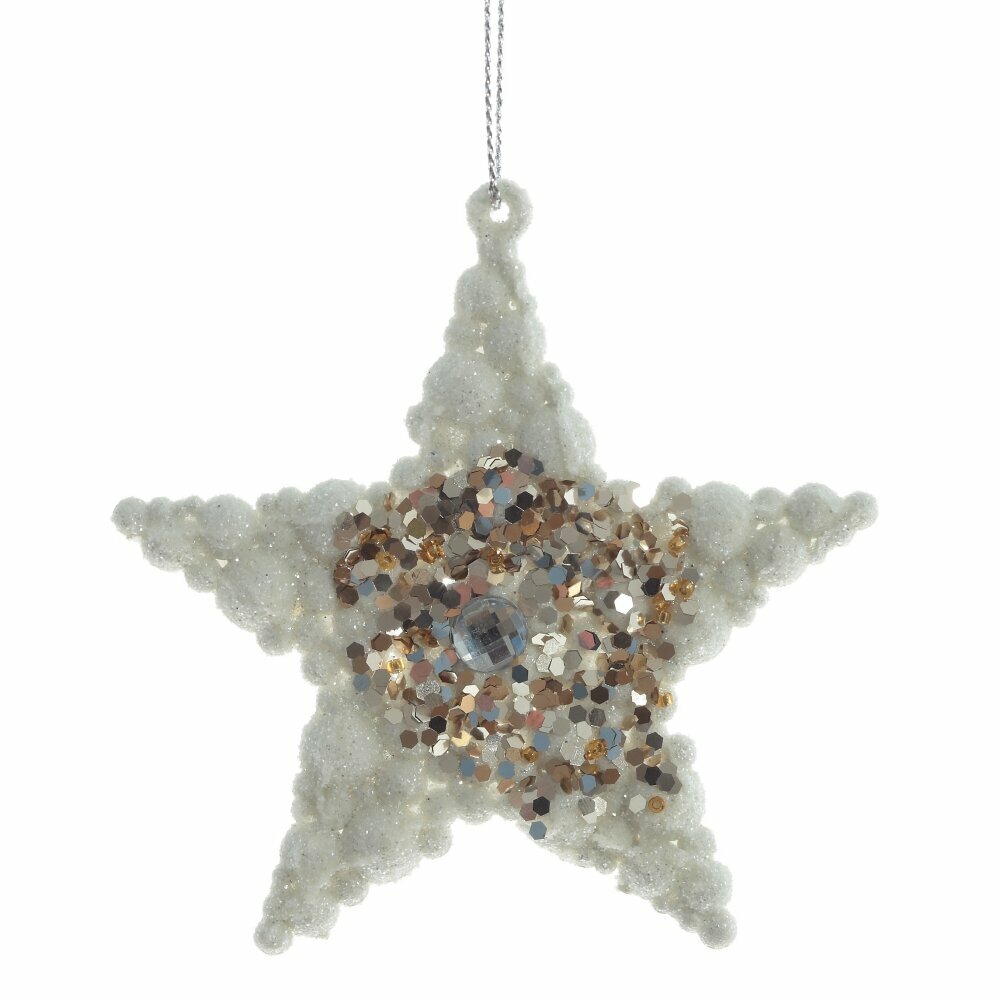 Украшение новогоднее Звезда, 10*1*10 см KSM-779707