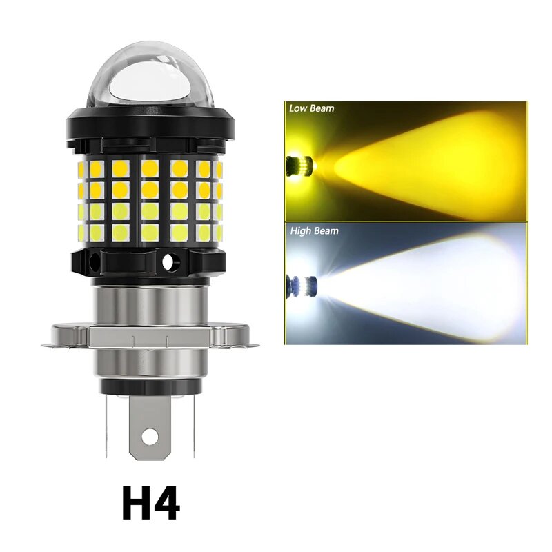 Oprah H4 светодиодные лампы для фар мотоцикла 12 В 10000LM светодиодные лампы для мотоциклов Hi Lo Beam 6000K белые лампы Canbus для Yamaha Kawasaki Suzuki H4 White Amber