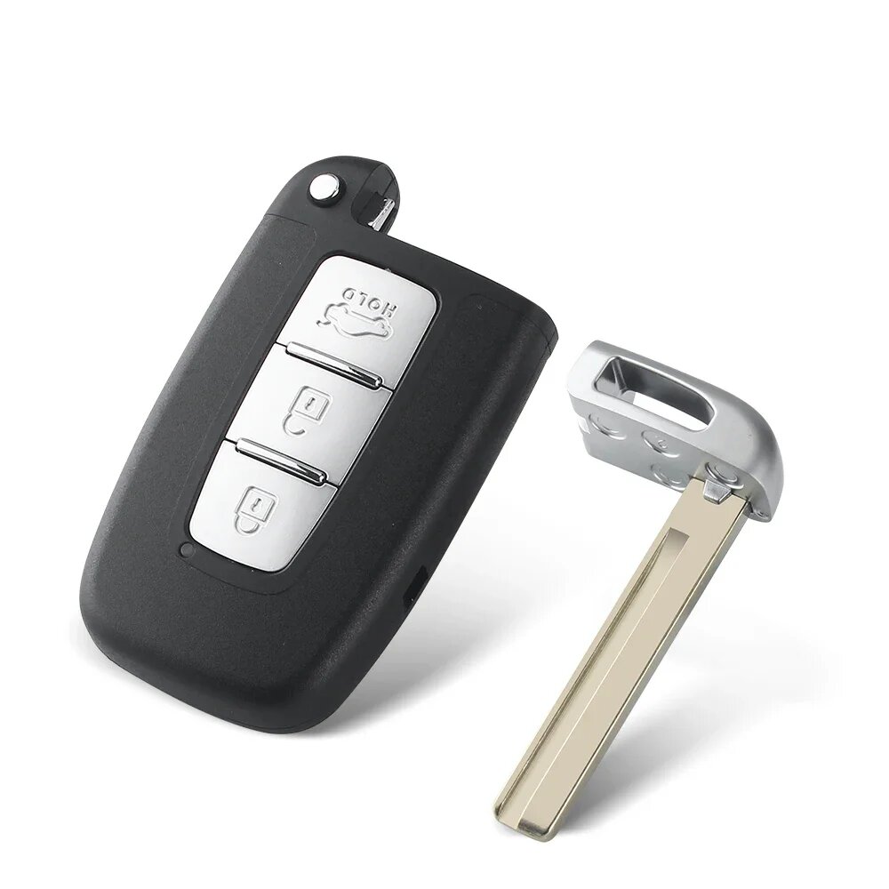 KEYYOU бесключевой Go Smart Remote Автомобильный ключ корпус для Hyundai Elantra Tucson IX35 Sonata KIA Soul Rio Borrego Sorento Optima 3 Button HY18 Blade, For Kia