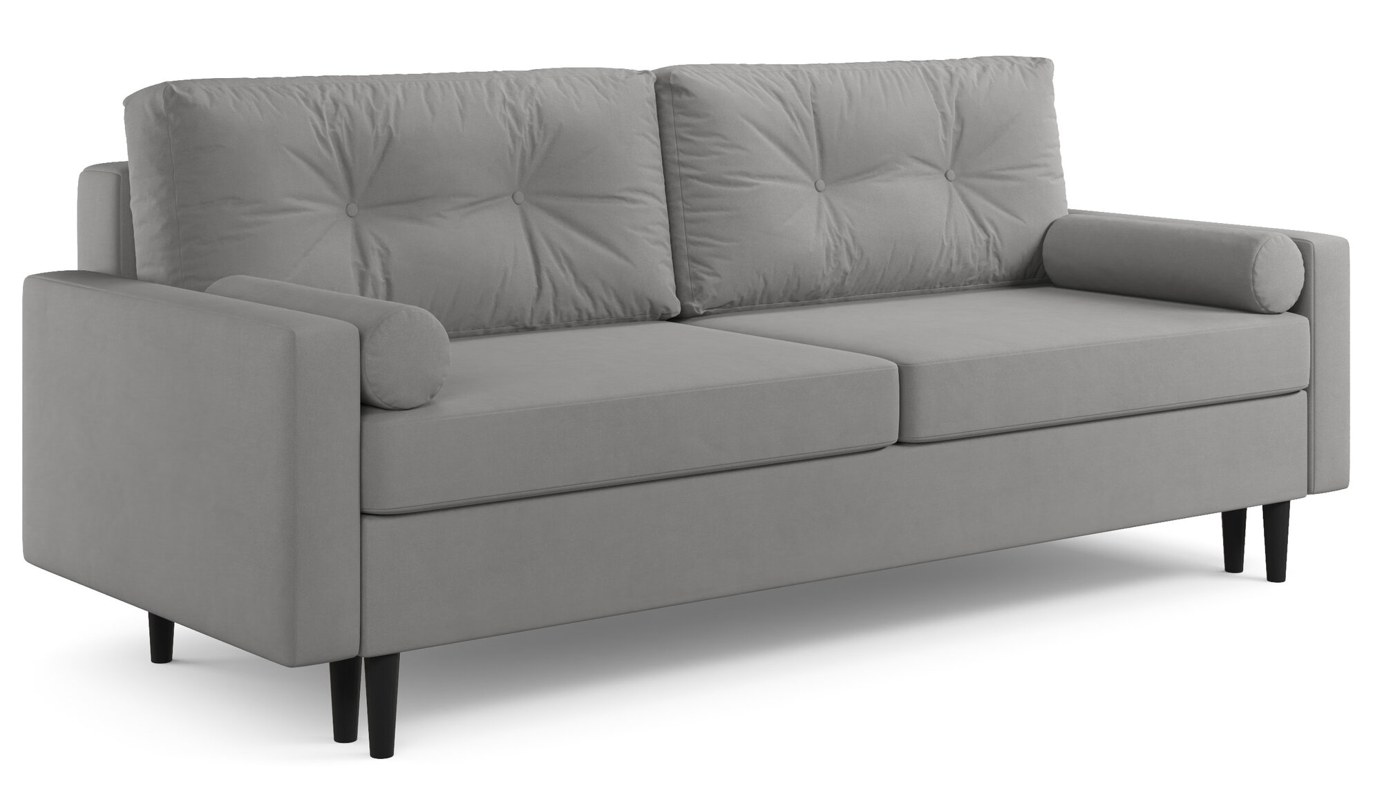 Диван тик-так Робин, раскладной с подлокотниками Zara light gray 17