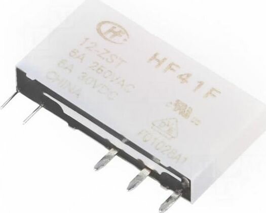Реле HONGFA HF41F/12-ZST Реле: электромагнитное SPDT Uобмотки: 12ВDC 6A/250ВAC 6A/30ВDC 1шт