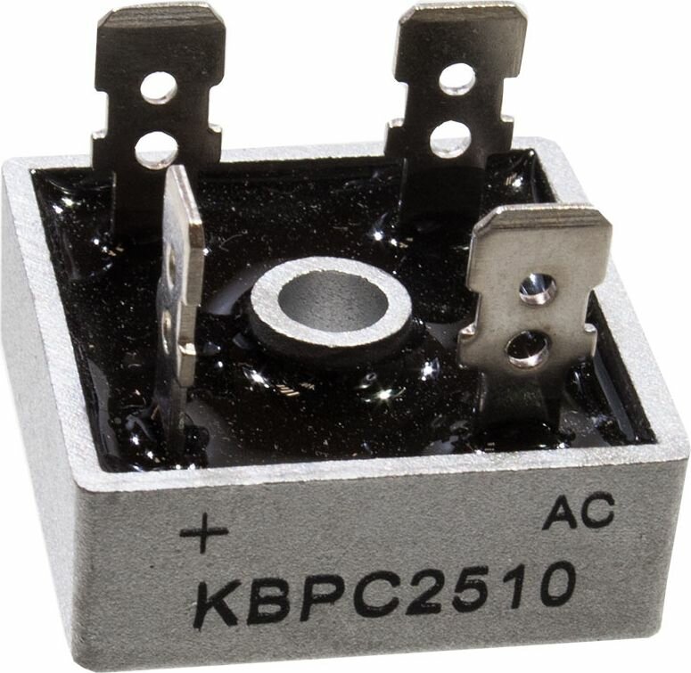 Диодный мост DC KBPC2510 Однофазный выпрямительный мост Urmax 1000В If 25А Ifsm 400А 1шт