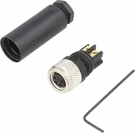 Разъем WEIDMULLER SAIB-M8-4P M8 "мама" PIN 4 прямой на провод вилка 4А IP67 30В 1 шт