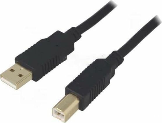 Кабель BQ CABLE CAB-USB2AB/3G-BK USB 2.0 вилка USB A, вилка USB B позолота Дл. кабеля 3м 1шт
