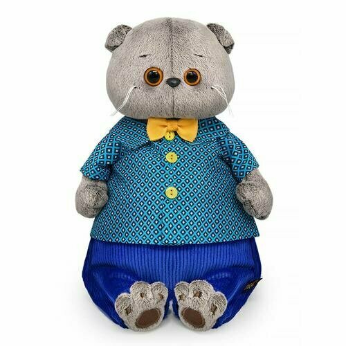 Budi Basa Мягкая Игрушка Кот Басик в рубашке с ромбами и брюках (30см, в подарочной коробке) Ks30-259