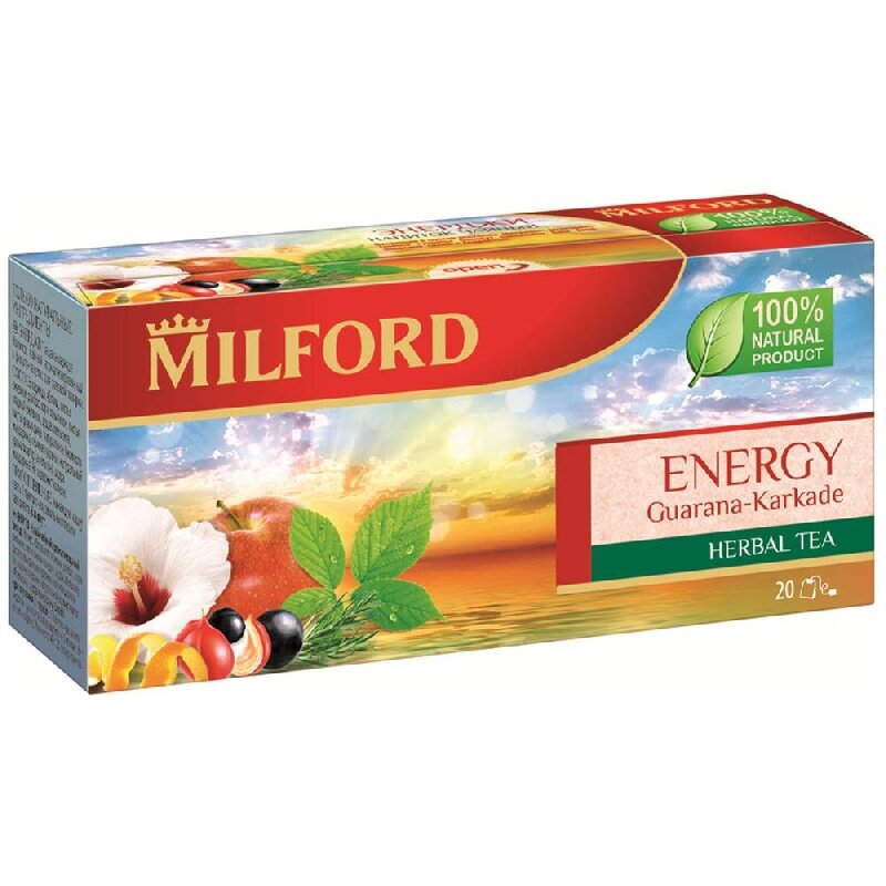 Чай MILFORD "Травянной Энерджи", травяной, в пакетиках, 2 г, 40 шт.