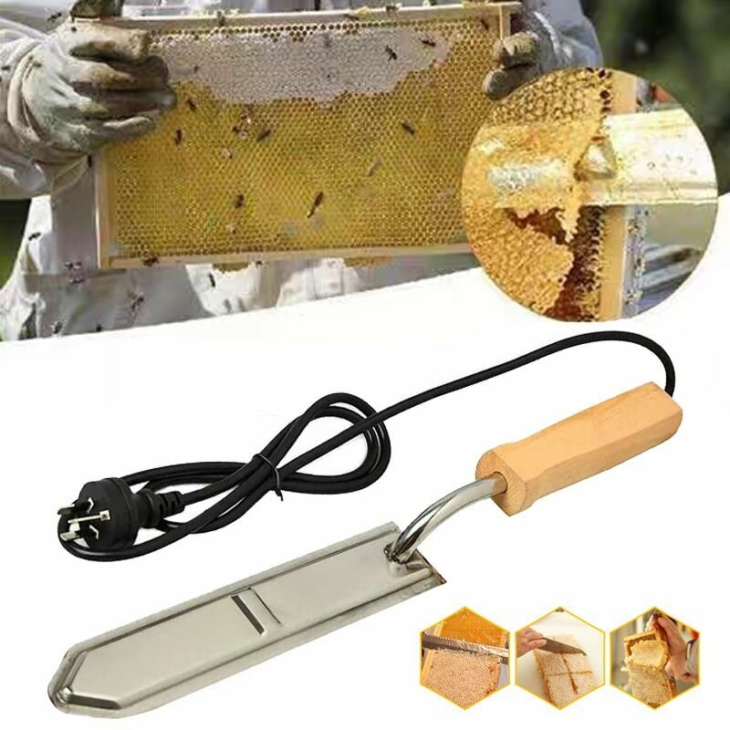 Электрический нож для распечатывания медовых сотов HAYCOX 25 см, пчеловодный инструмент с нагревом до рабочей температуры, нержавеющее лезвие, удобный медосбор