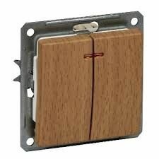 Модуль Выключателя 2-кл с индикатором, подсветкой, Бук ВС516 Schneider Electric