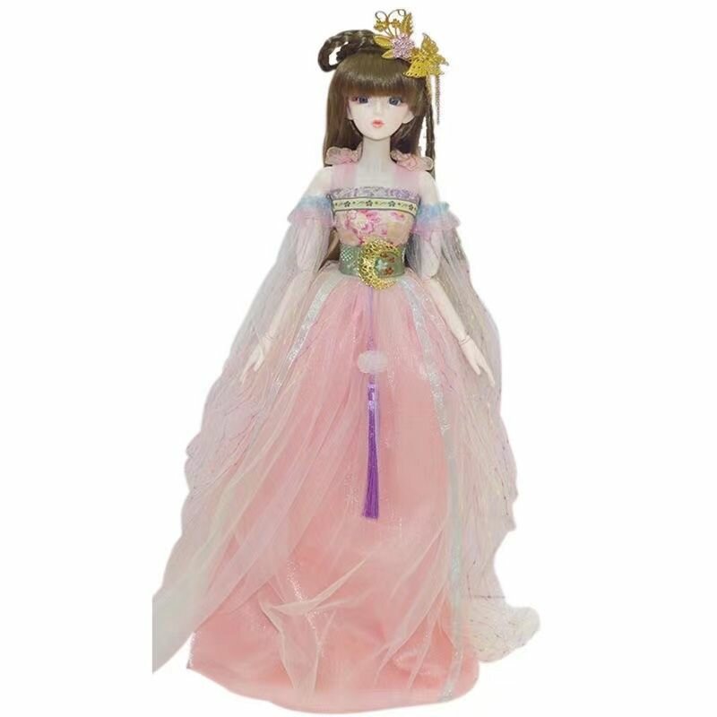 Кукла на шарнирах 60 см/игрушка для девочек BJD/с одеждой, обувью и шляпой/расчесываемые волосы