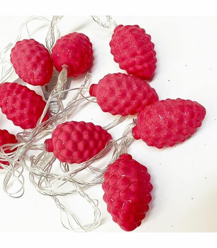 Новогодняя Гирлянда Шишки, длина 3 метра, Цвет свечения: Красный, IP44