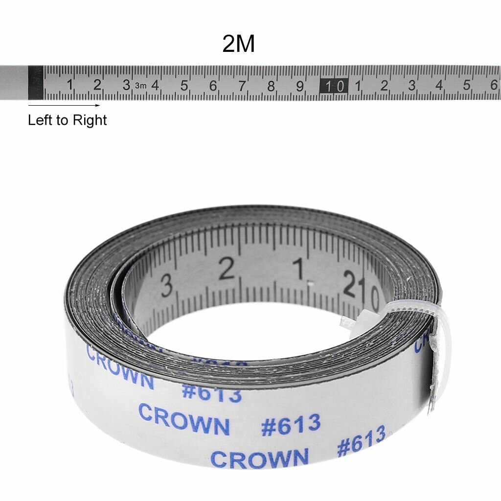 Цветная двусторонняя шкала из нержавеющей стали шириной 13 мм, липкая линейка-вперед-2 метра