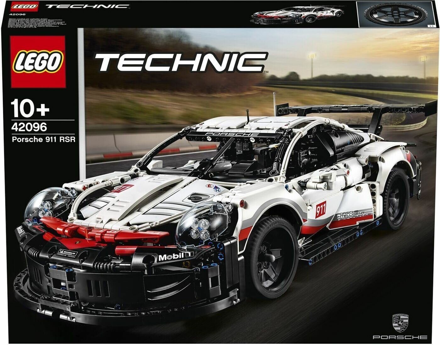 Конструктор Technic Porsche 911 RSR, 1580 деталей, 10+, 42096