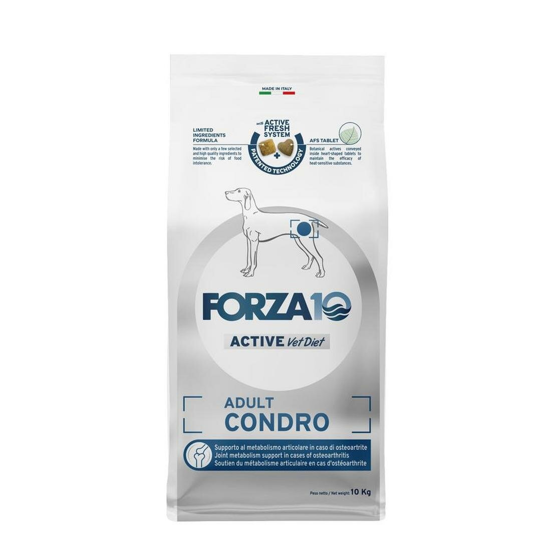 Сухой корм для собак Forza10 Active Vet Diet Adult Condro, при заболеваниях опорно-двигательного аппарата 10 кг