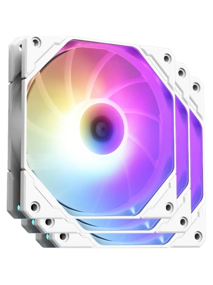 Вентилятор в корпус TF-12025-PRO ARGB TRIO WH 4 pin (3шт) (T
