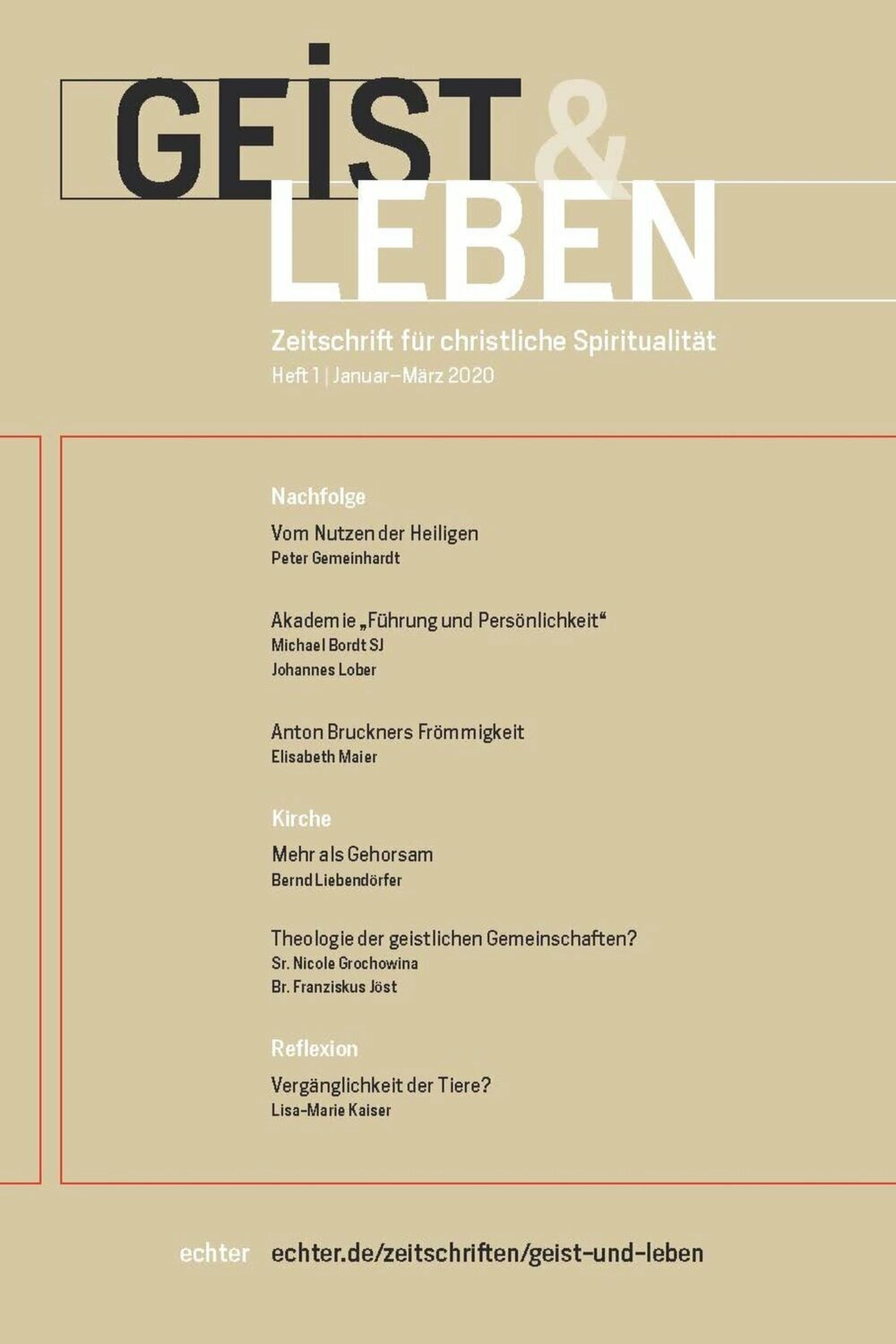 Geist & Leben 1/2020 [Цифровая книга]