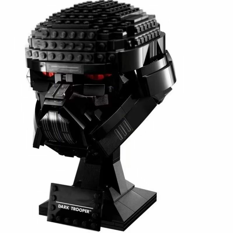 Набор строительных блоков Шлем Темный солдат MOC Коллекция моделей шлемов из кирпичиков