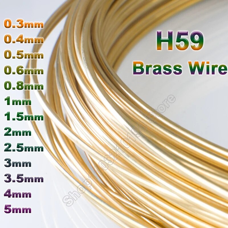 Латунный провод H59 0.3-5 мм 1-10 м 1mm (5meters)