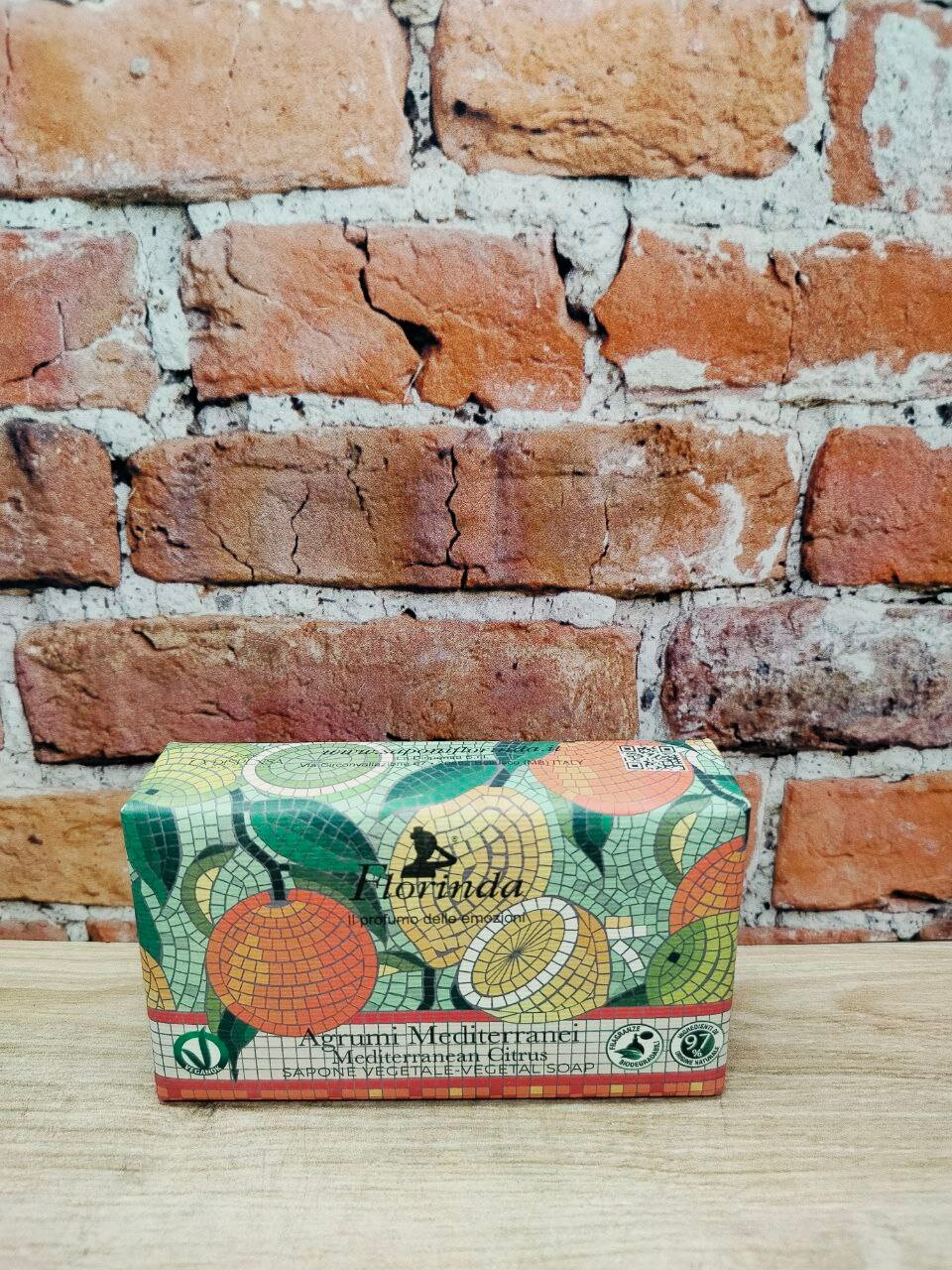 Florinda Vegetal Soap Mediterranean Citrus Мыло натуральное на основе растительных масел Средиземноморские цитрусы 200 гр