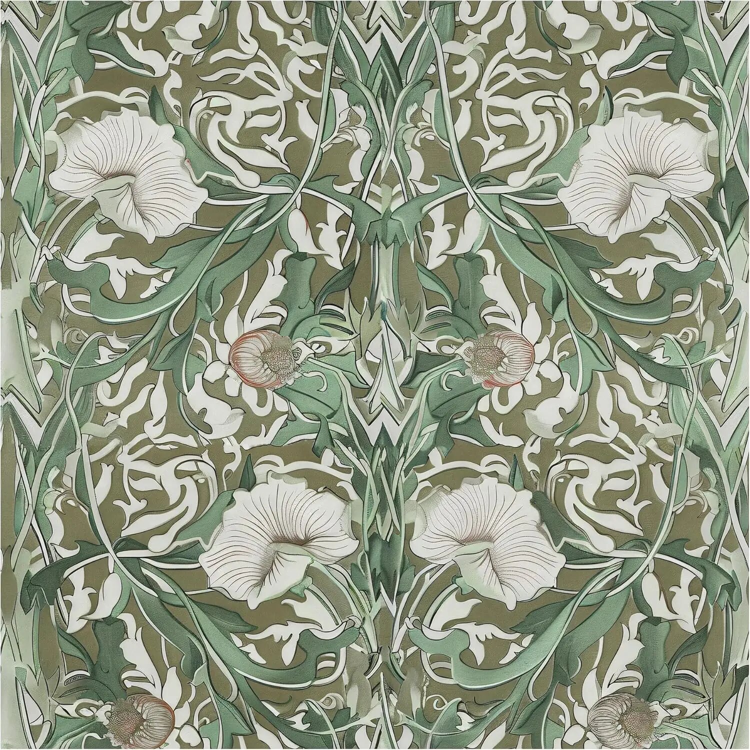 Обои в стиле бохо с цветочным рисунком, самоклеящиеся съемные обои, винтажные контактные обои с цветочным рисунком, зеленые обои для декора