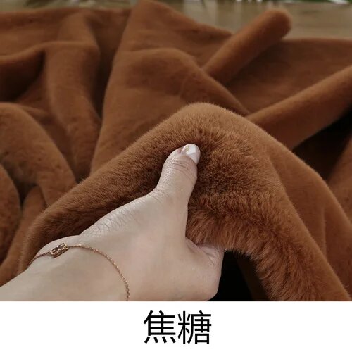 Искусственный меховой плюш 50x50 см Коричневый, caramel colour