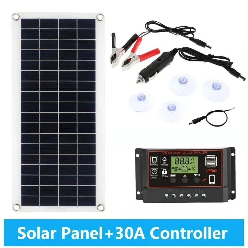 Складная гибкая солнечная панель 20-1000Вт 12В With 30A Controller