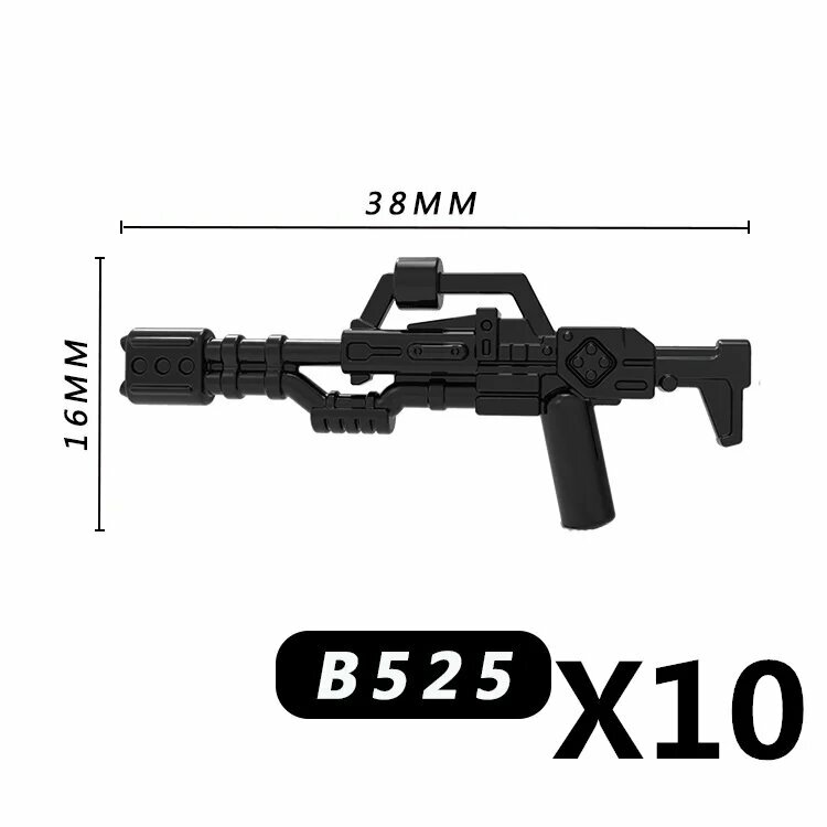 BRICKPANDA Черный милитари блок B525-10PCS
