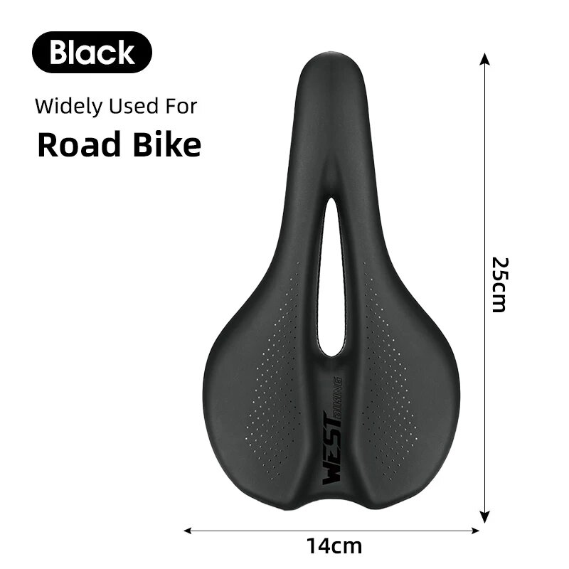 WEST BIKING MTB велосипедное седло Road -Black 245