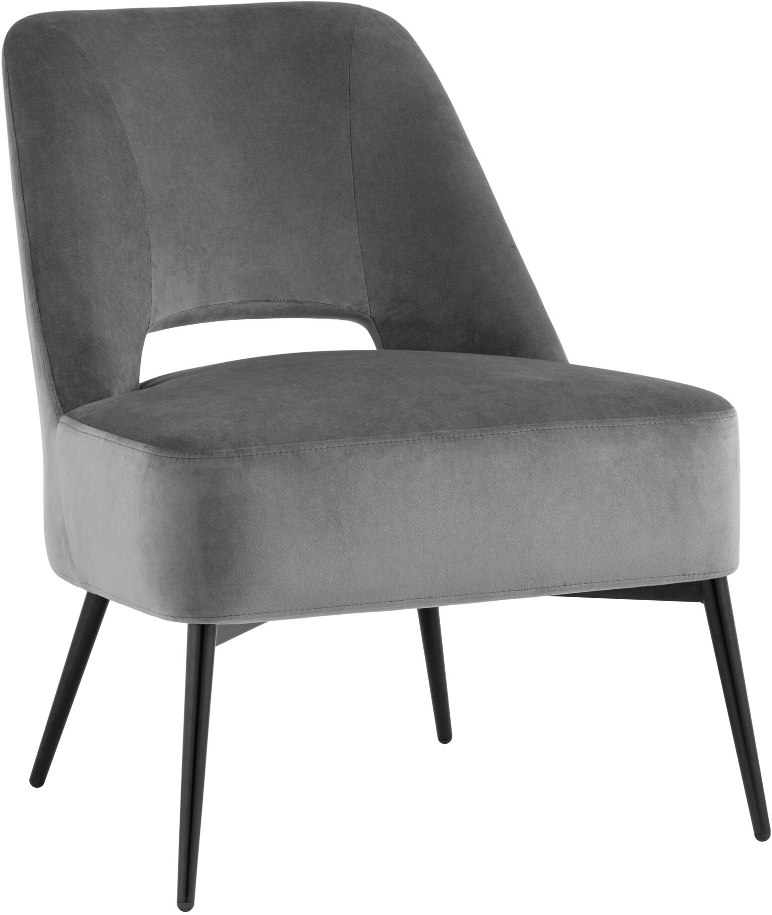 Кресло лаунж STOOL GROUP Бостон Велюр темно-серый 8093884102