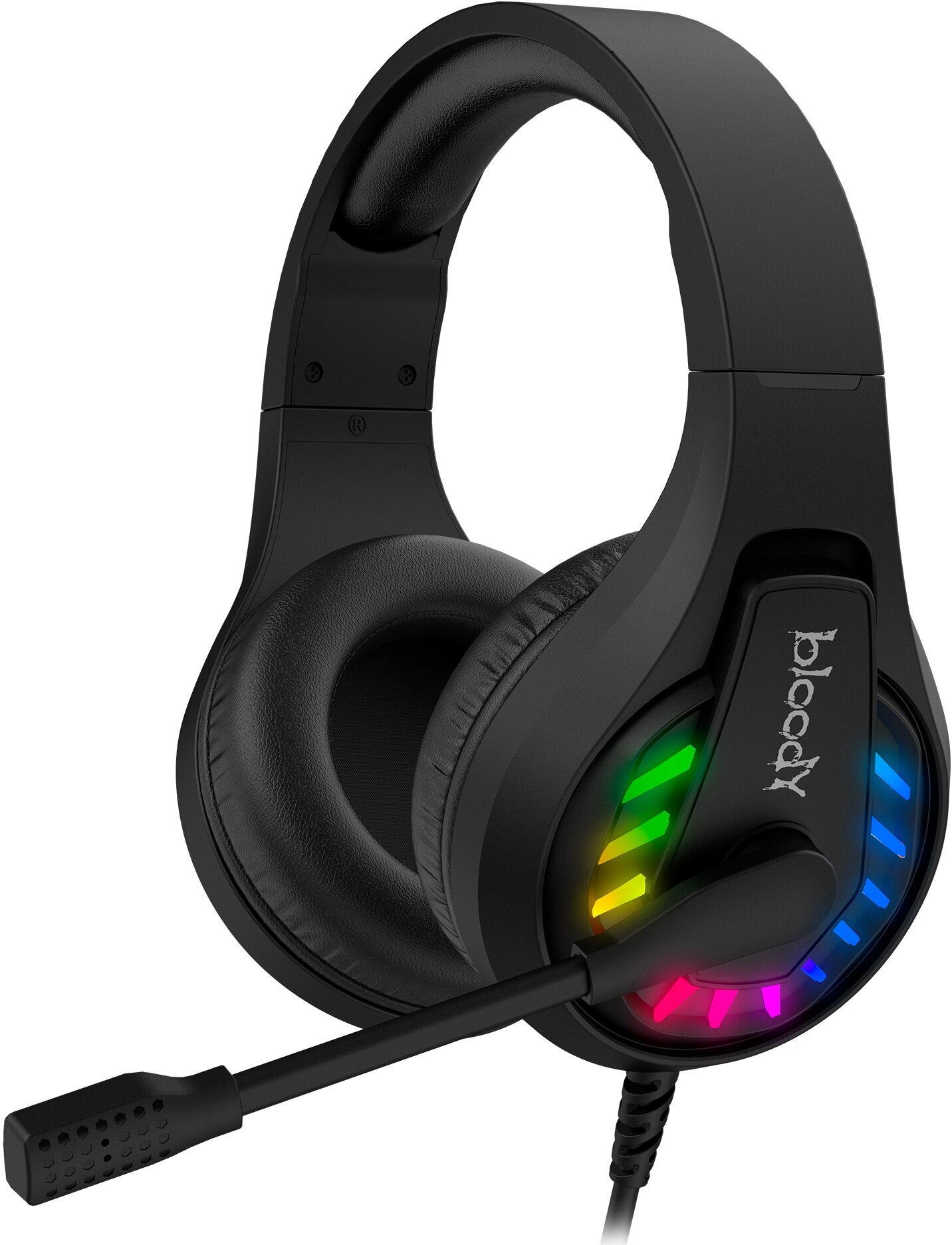 Наушники с микрофоном Bloody G230 черный 2м накладные USB