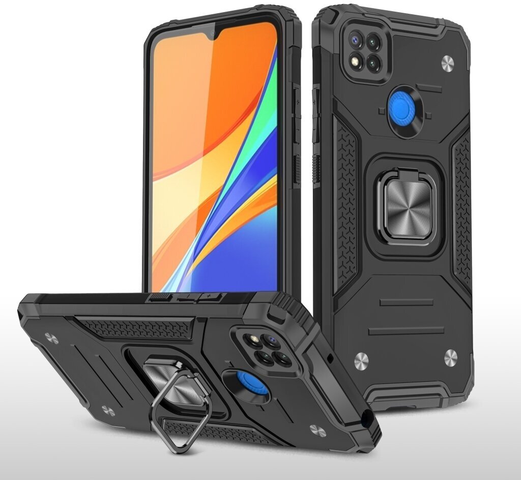 Чехол противоударный для Xiaomi Redmi 9C и Redmi 10A / Редми 9С и Редми 10А armor (Черный)