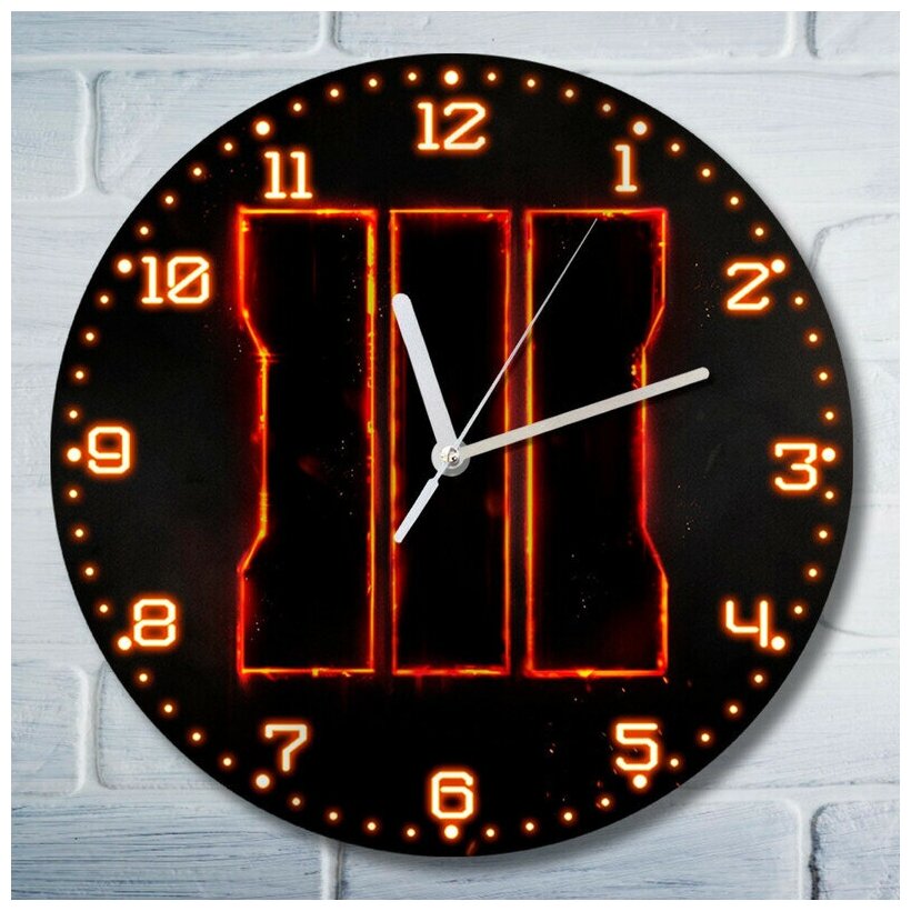 Настенные декоративные часы УФ с ярким рисунком, диаметр 28см игры Call Of Duty Black Ops 3 (PS, Xbox, PC, Switch) 5142