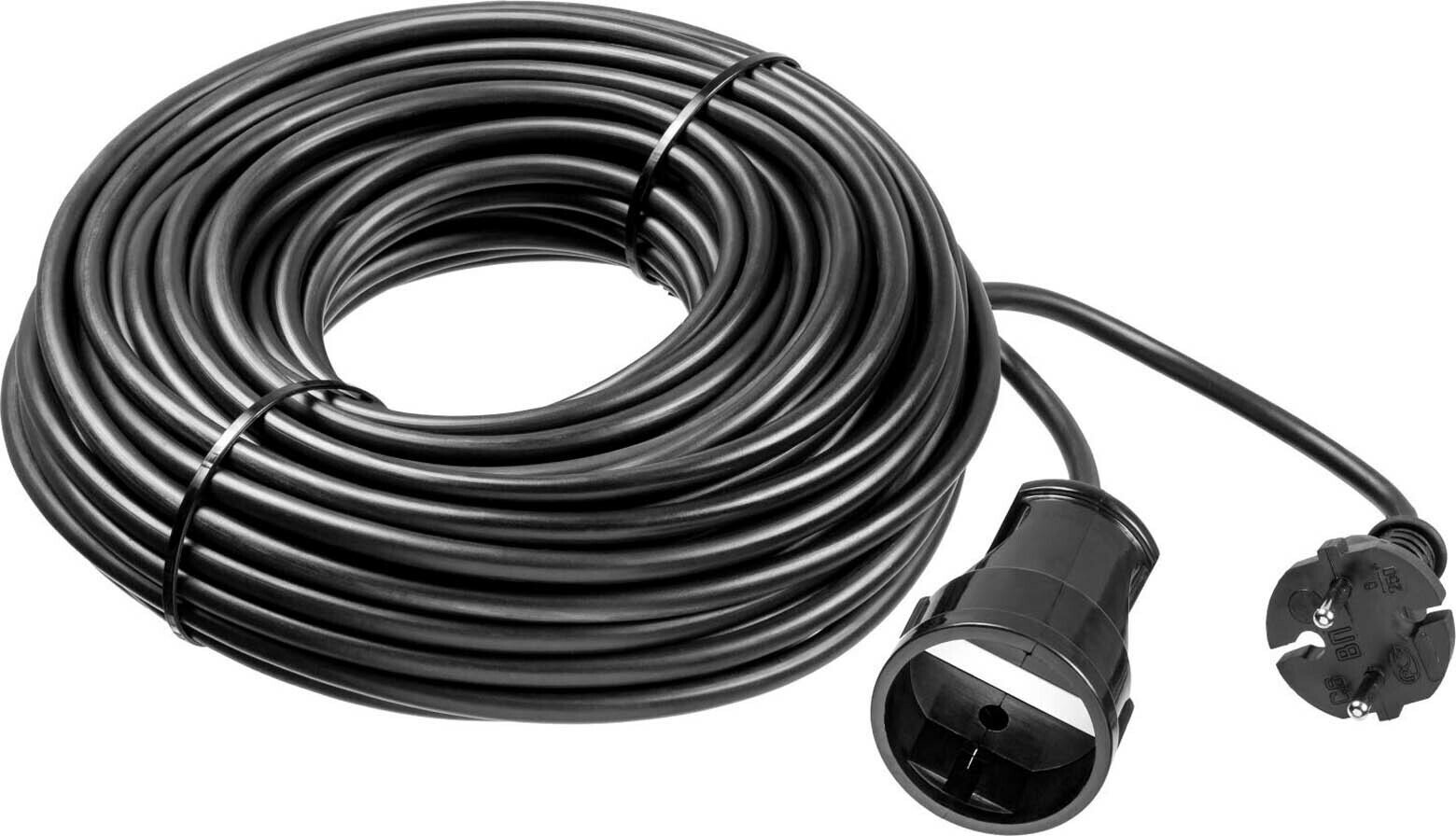 Удлинитель электрический 50 м ПВС 2х0.75 кв мм 1 гнездо Зубр 55023-50