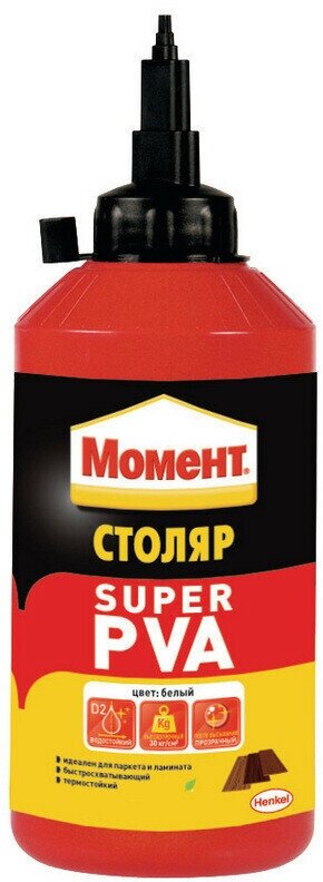 Клей для дерева Момент Столяр Super PVA, 750 г (422988)