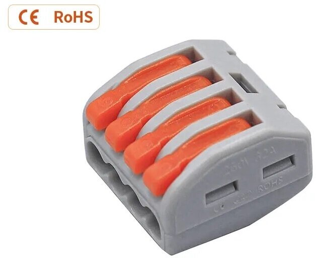 Клемма DEFA 4-pin, 250В, 32А, 0.08-4.0mm2 -5 штук/упаковка