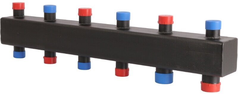 ROMMER Стальной распределительный коллектор 3(5) отопительных контура 1 х 1 1/4"