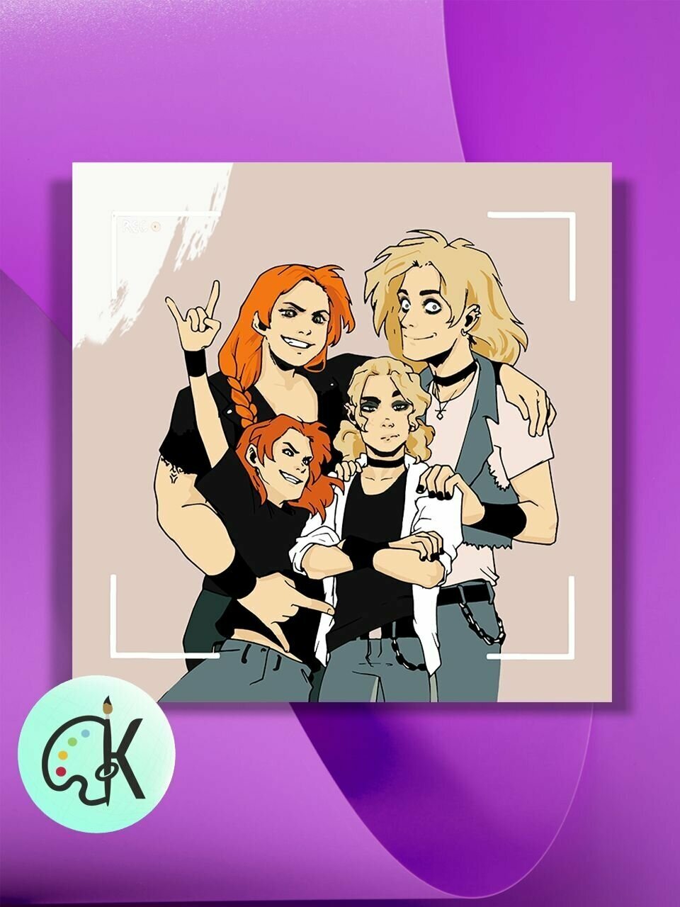 Картина по номерам на холсте Metal Family, 40 х 40 см