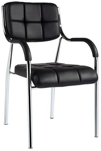 Стул офисный Easy Chair 805 VP, металл/искусственная кожа, цвет: черный