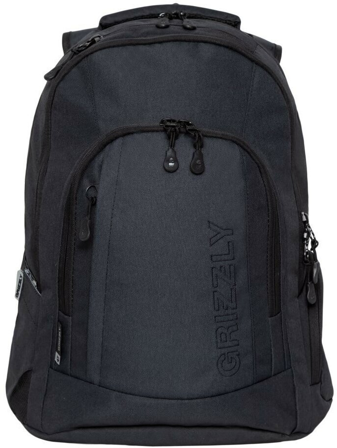 Городской молодежный рюкзак GRIZZLY, RQ-903-21 черный, 36х48х19