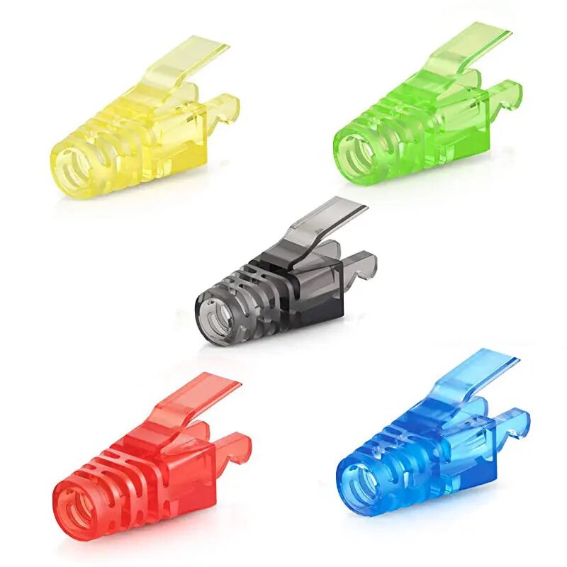 Защитные колпачки RJ45 CAT6, Mix Color, 100шт