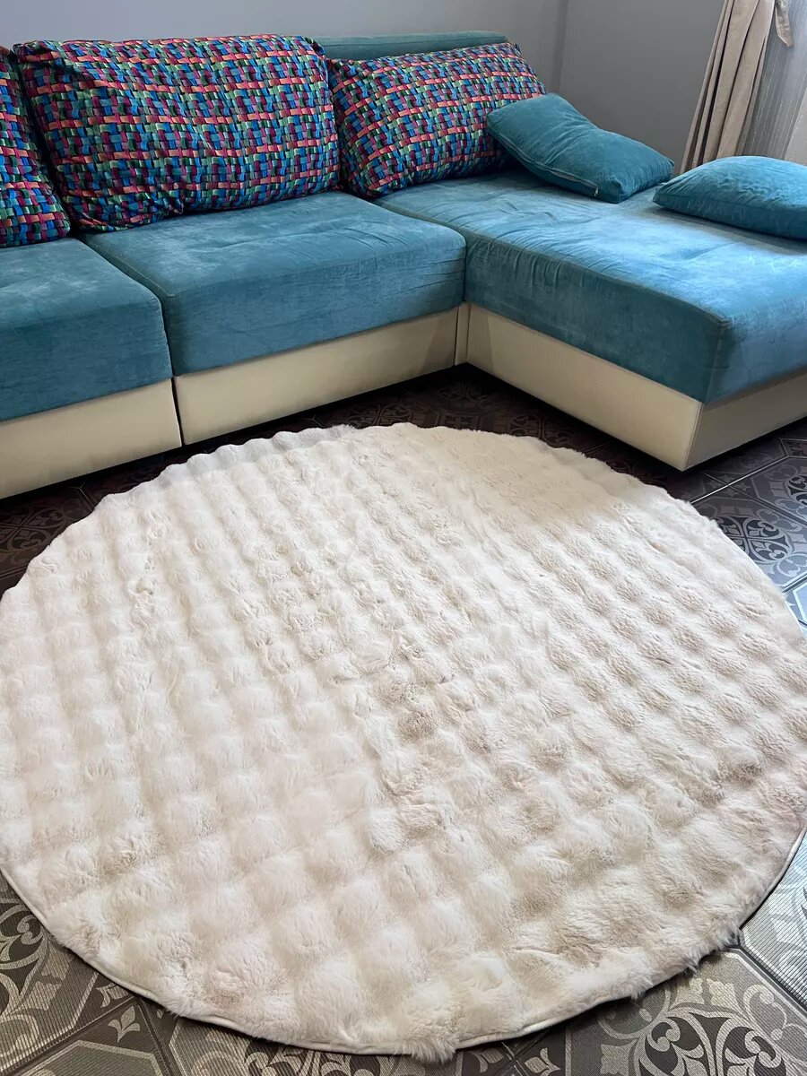 Коврик Natali's Carpets на пол в комнату прикроватный 80х80 см круглый