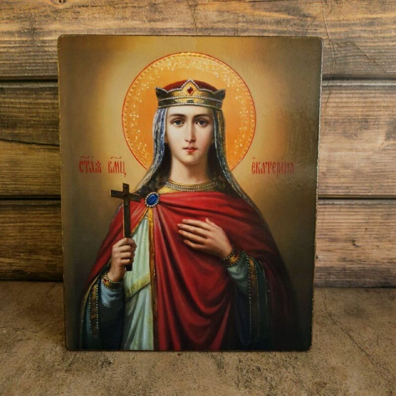 Освященная икона мученицы Царицы Екатерины, 14*19