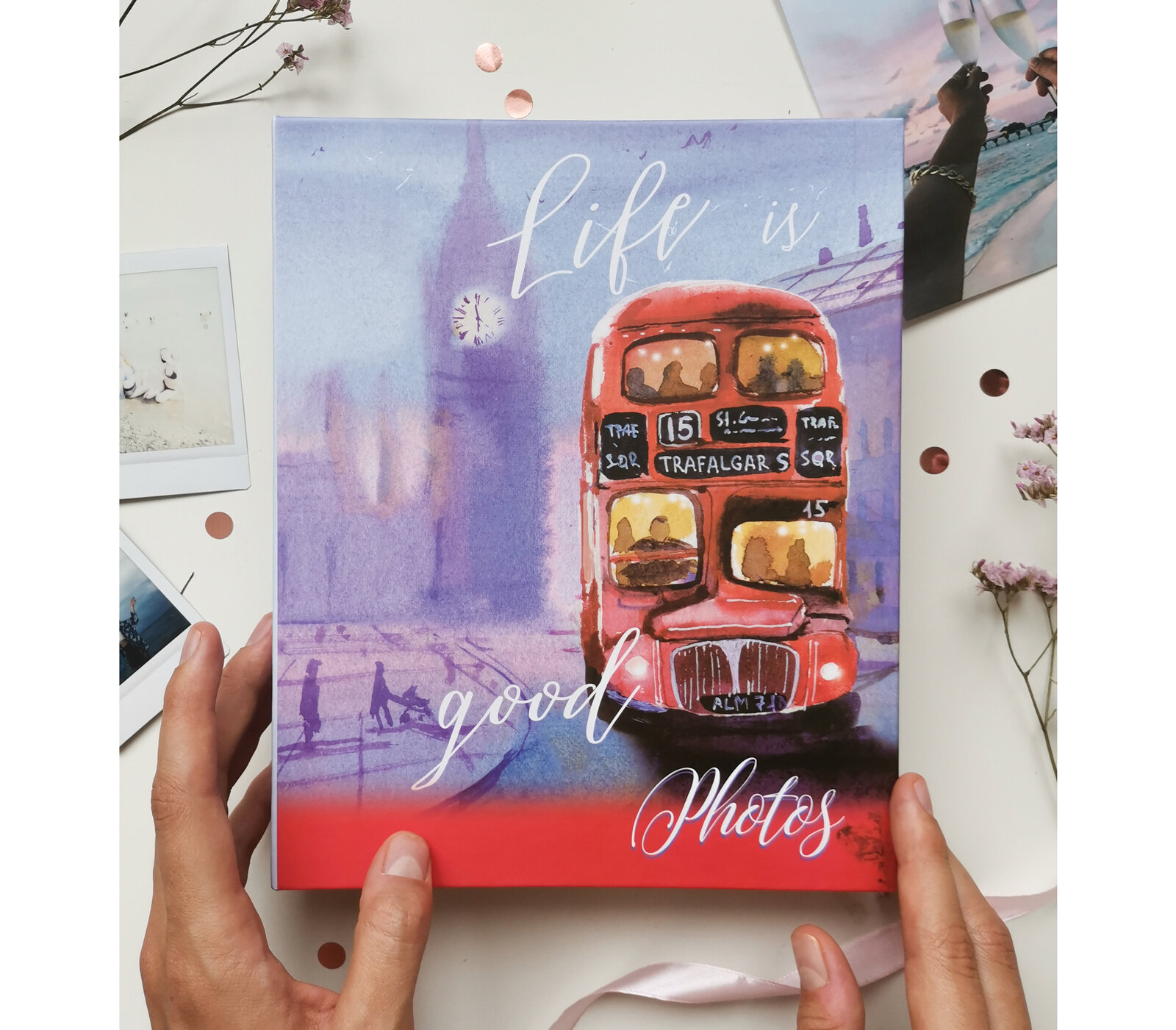 Фотоальбом Полином 10х15 см 200 фото, watercolor travel Лондон