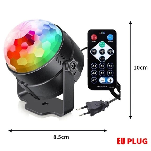 Сценический диско-светильник RGB, EU plug