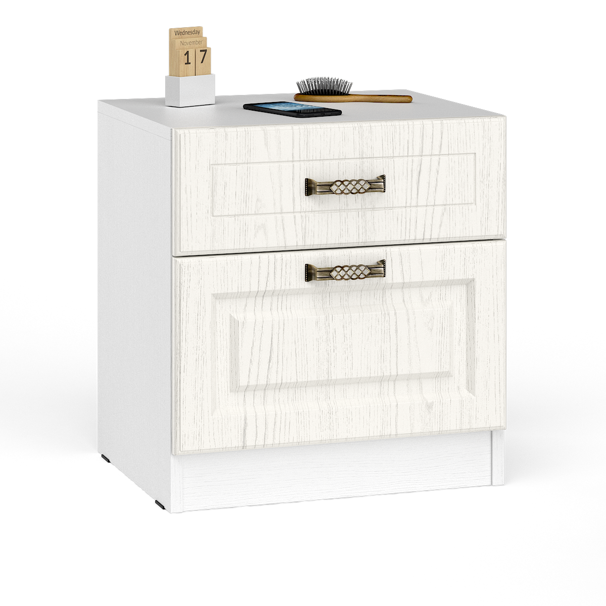 Тумба прикроватная Mobi Ливерпуль 08.146, цвет ясень ваниль/белый