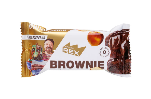 Пирожное протеиновое ProteinRex Брауни, лесной орех, 50 гр