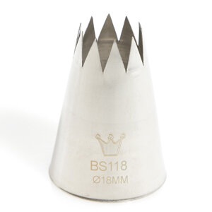 Насадка для кондитерского мешка открытая звезда Martellato / для начинки крема сливок / Всё для приготовления торта / Товары для кондитеров