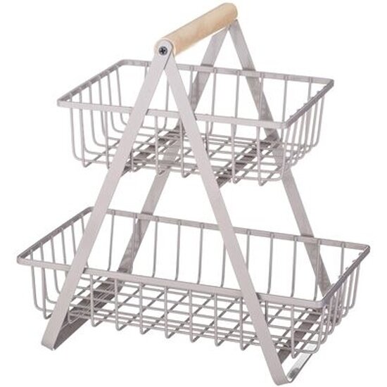 Корзина для фруктов Agness с деревянной ручкой 27.5х17.5х29 см (917-123)