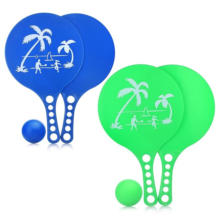 Детский бадминтон Oubaoloon "Beach Ball", №2, 2 ракетки, мяч, в сетке (JL-02)