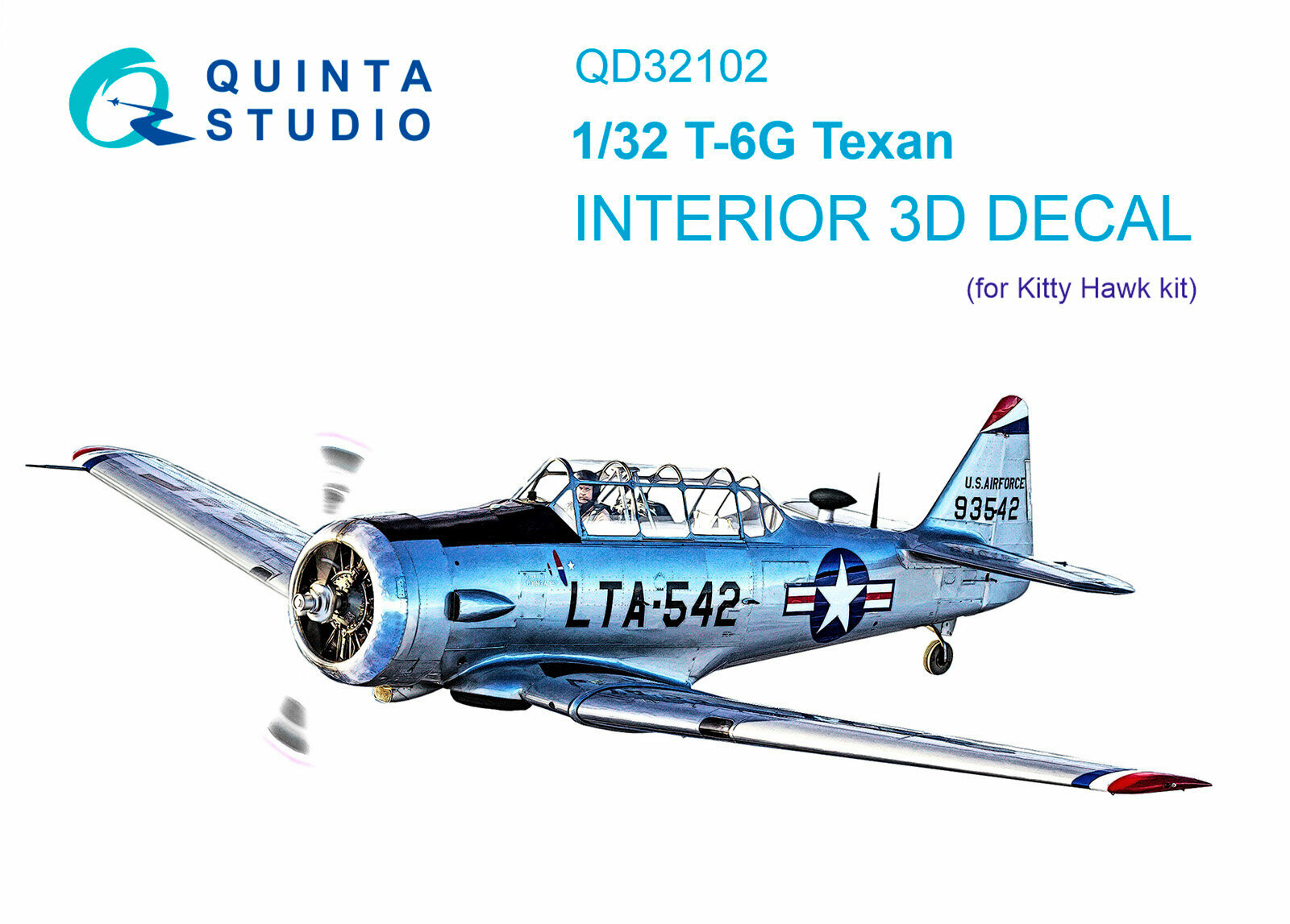 QD32102 3D Декаль интерьера кабины T-6G (Kitty Hawk)